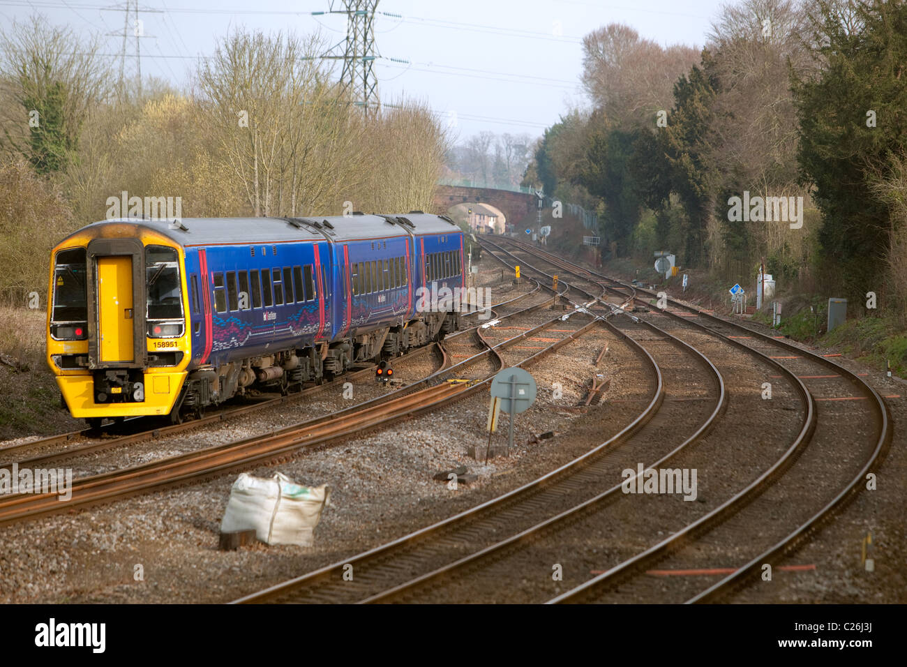 commuter Train arriving Salisbury Wiltshire England UK Stock Photo - Alamy