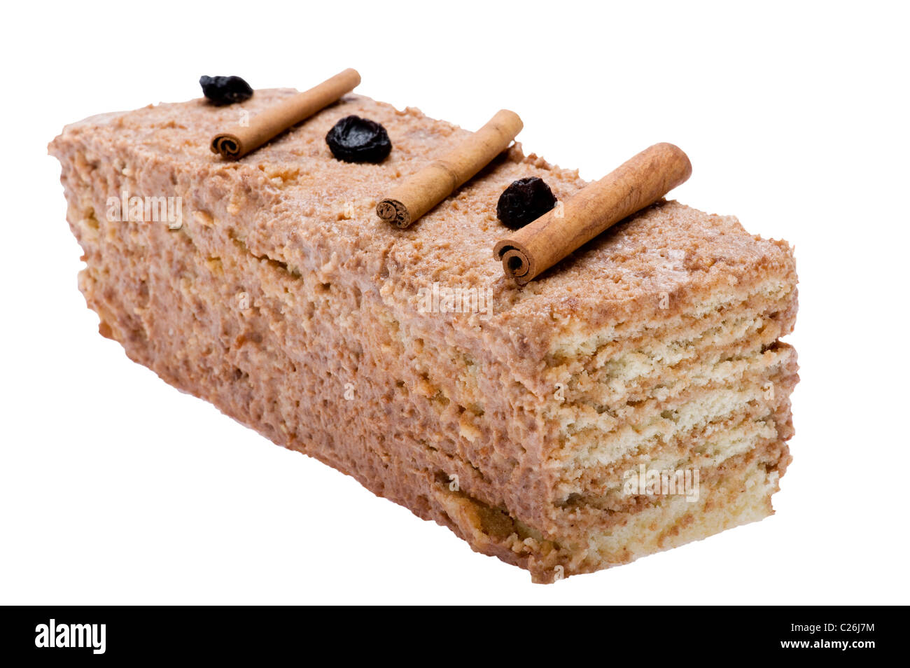 object on white - food cake close up Stock Photo - Alamy