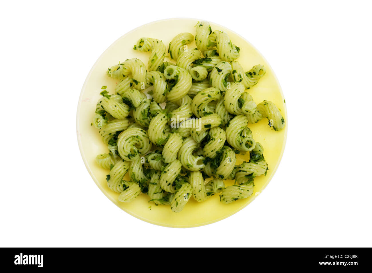 object on white - food color pasta Stock Photo - Alamy