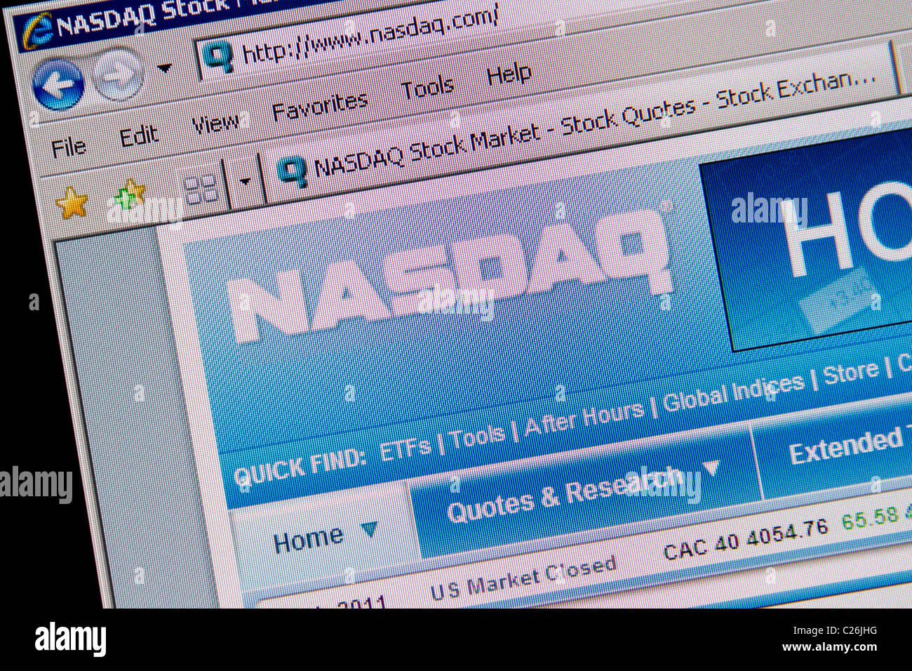 Nasdaq Stock Exchange website Stock Photo - Alamy
