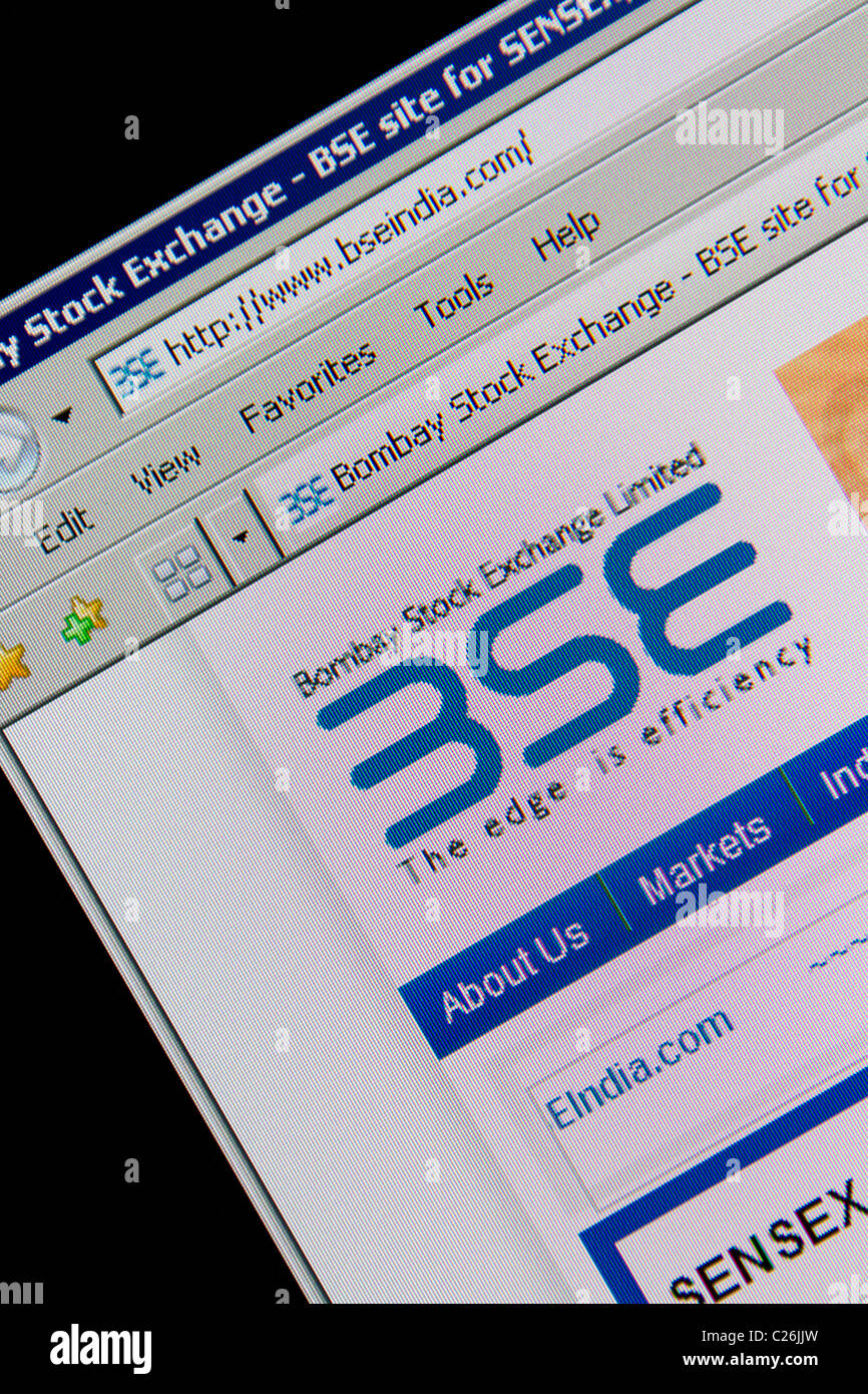 Bombay Stock Exchange website Stock Photo - Alamy
