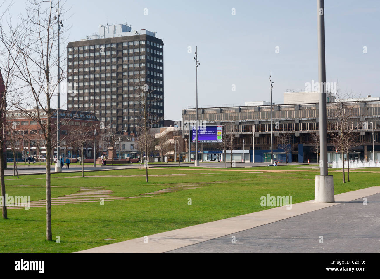 Middlesbrough Centre Square, the largest civic space in Europe Stock ...