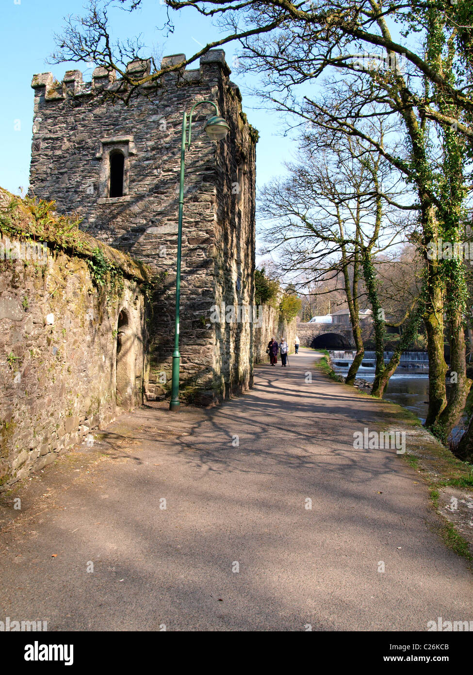 Outer tower of the Abbey Still House, Tavistock. Where the monks used ...