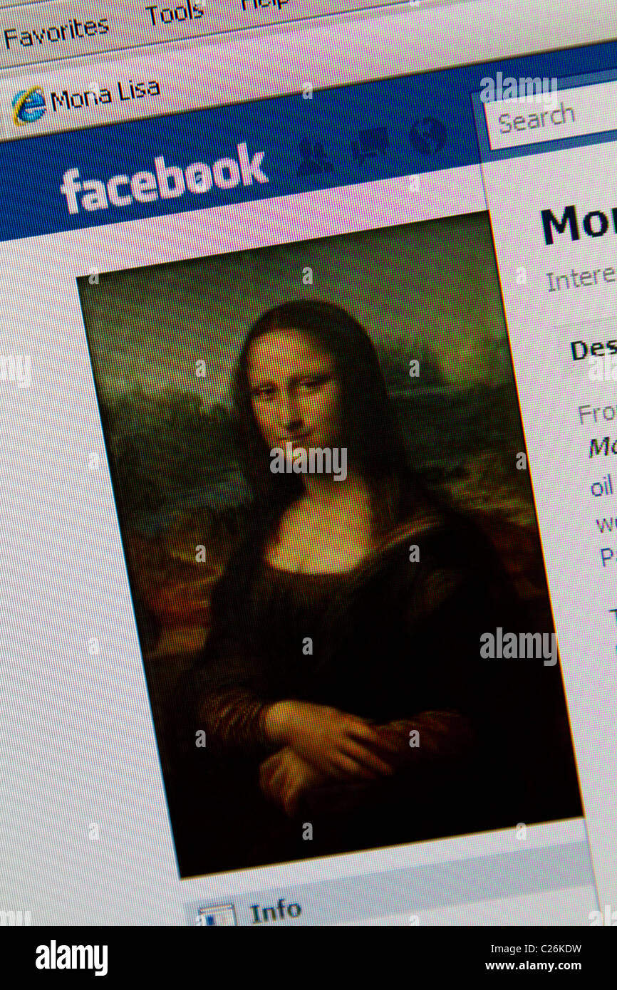 Mona Lisa facebook Stock Photo - Alamy