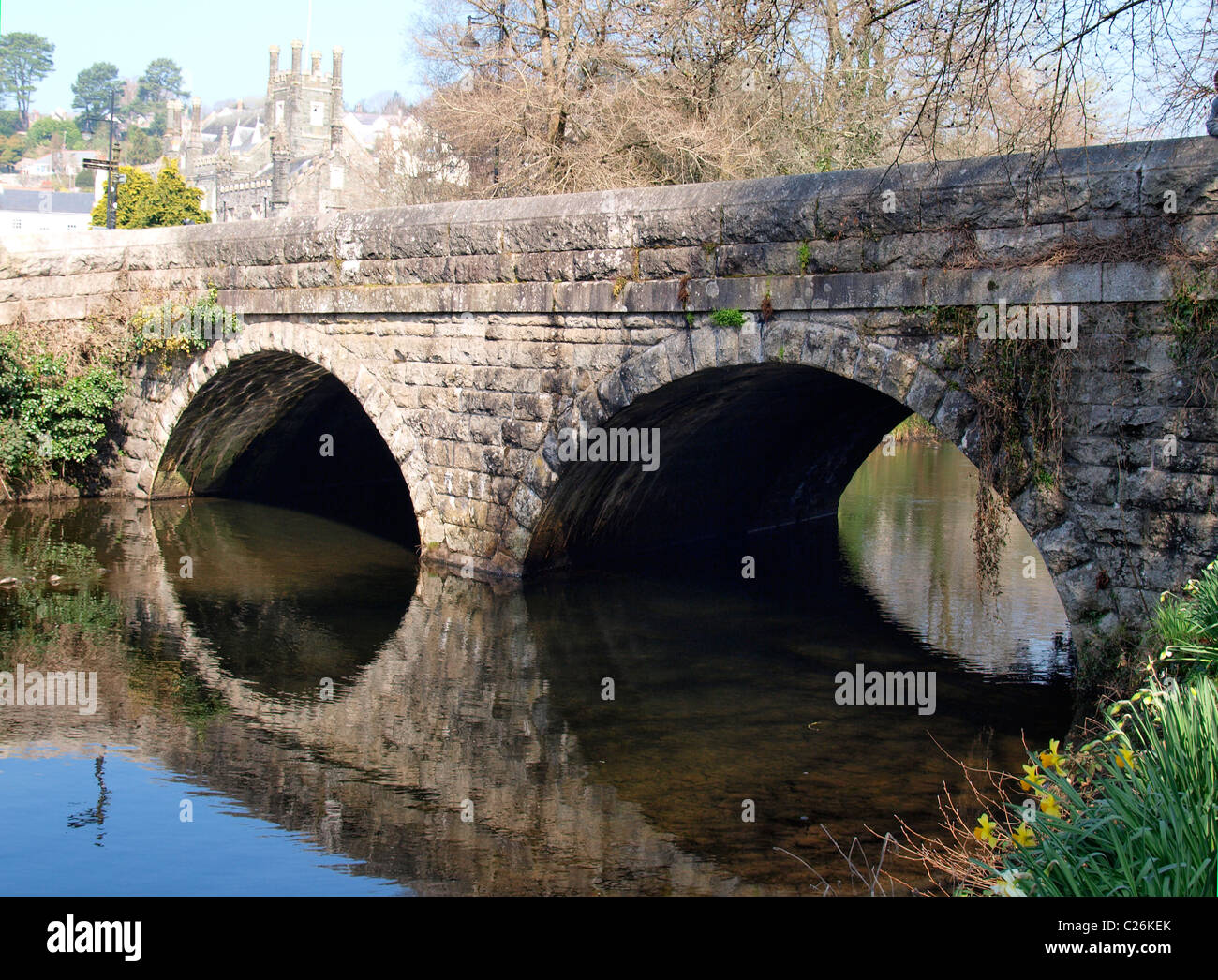 Bridge over the river Tavy, Tavistock, Devon, UK Stock Photo - Alamy