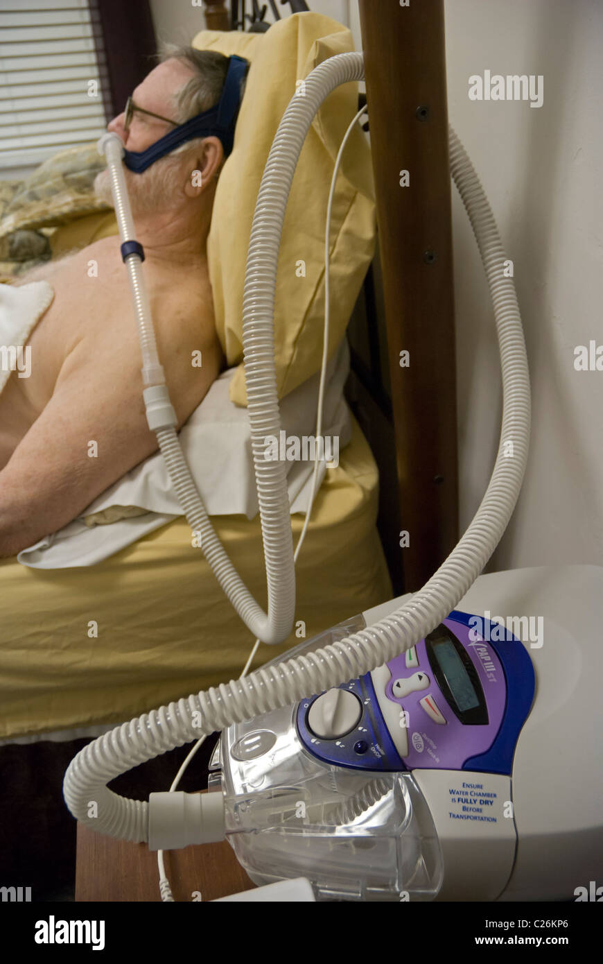 Patient being tested for sleep abnormalities in Gainesville Florida ...