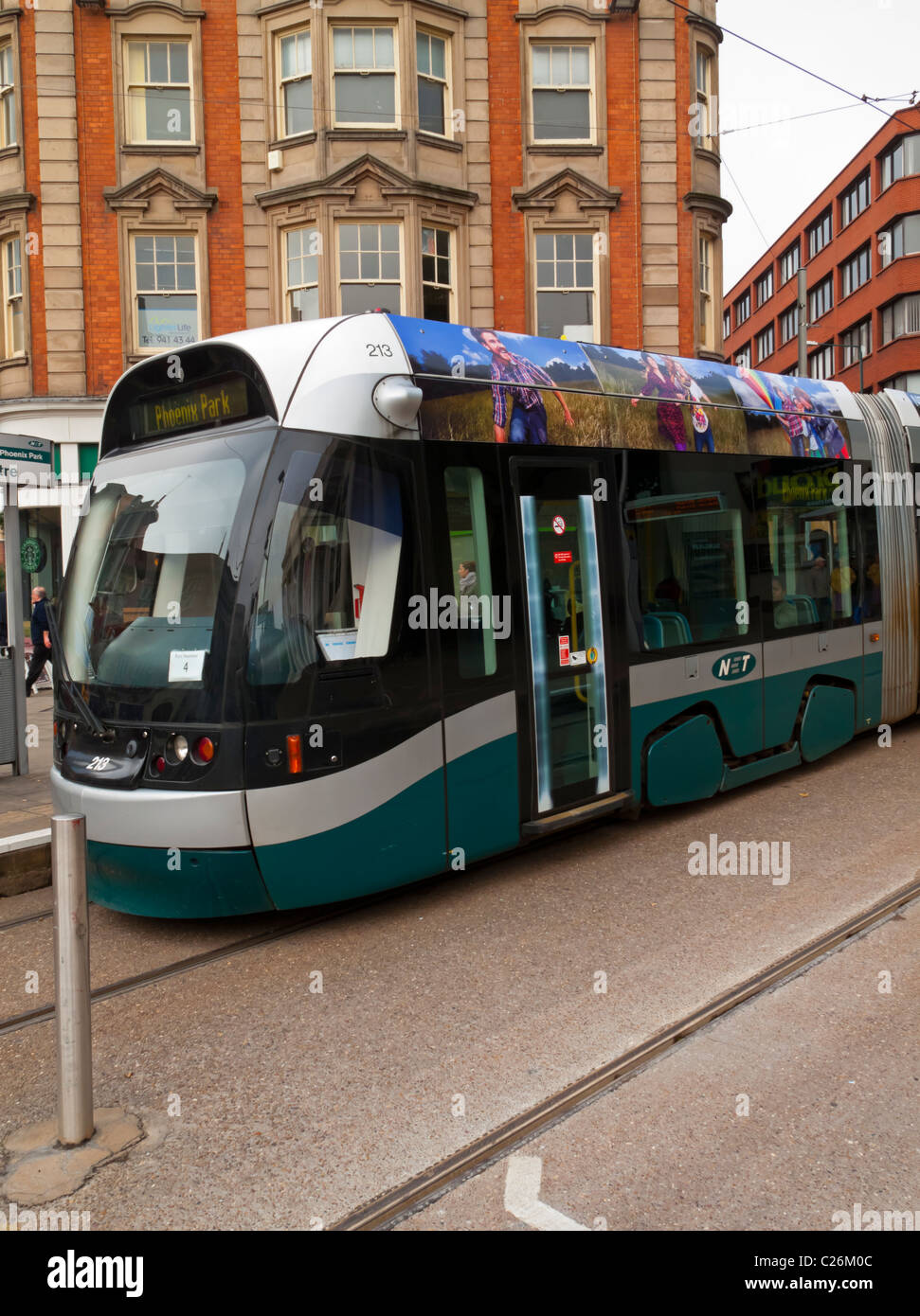 Tram in Nottingham city centre England UK operated by Nottingham ...