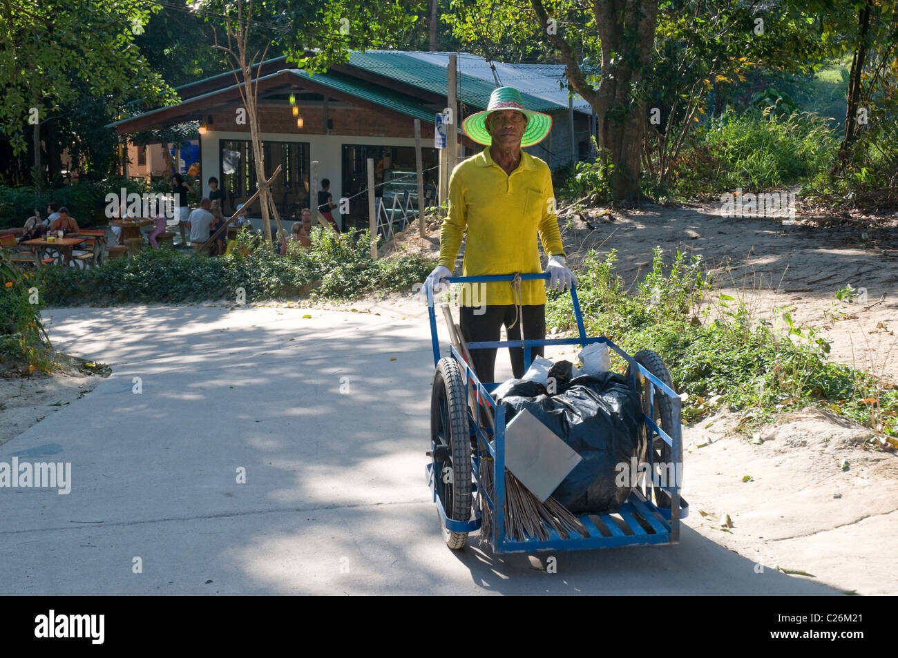 Man pushing a trolley hi-res stock photography and images - Alamy