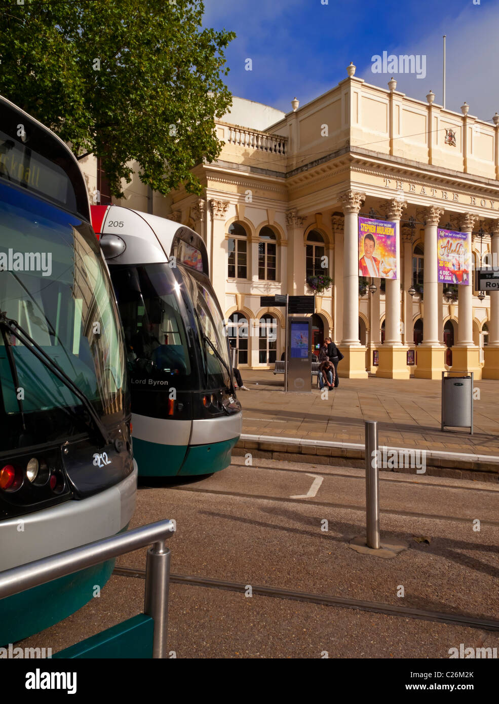 Trams in Nottingham city centre England UK operated by Nottingham ...