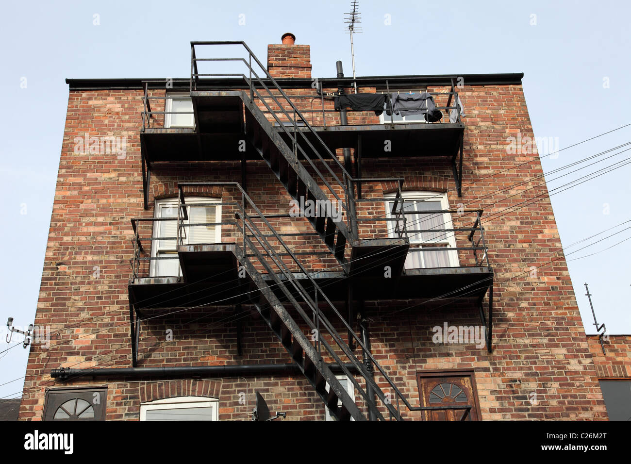 Fire Escape On Side Old High Resolution Stock Photography and Images ...