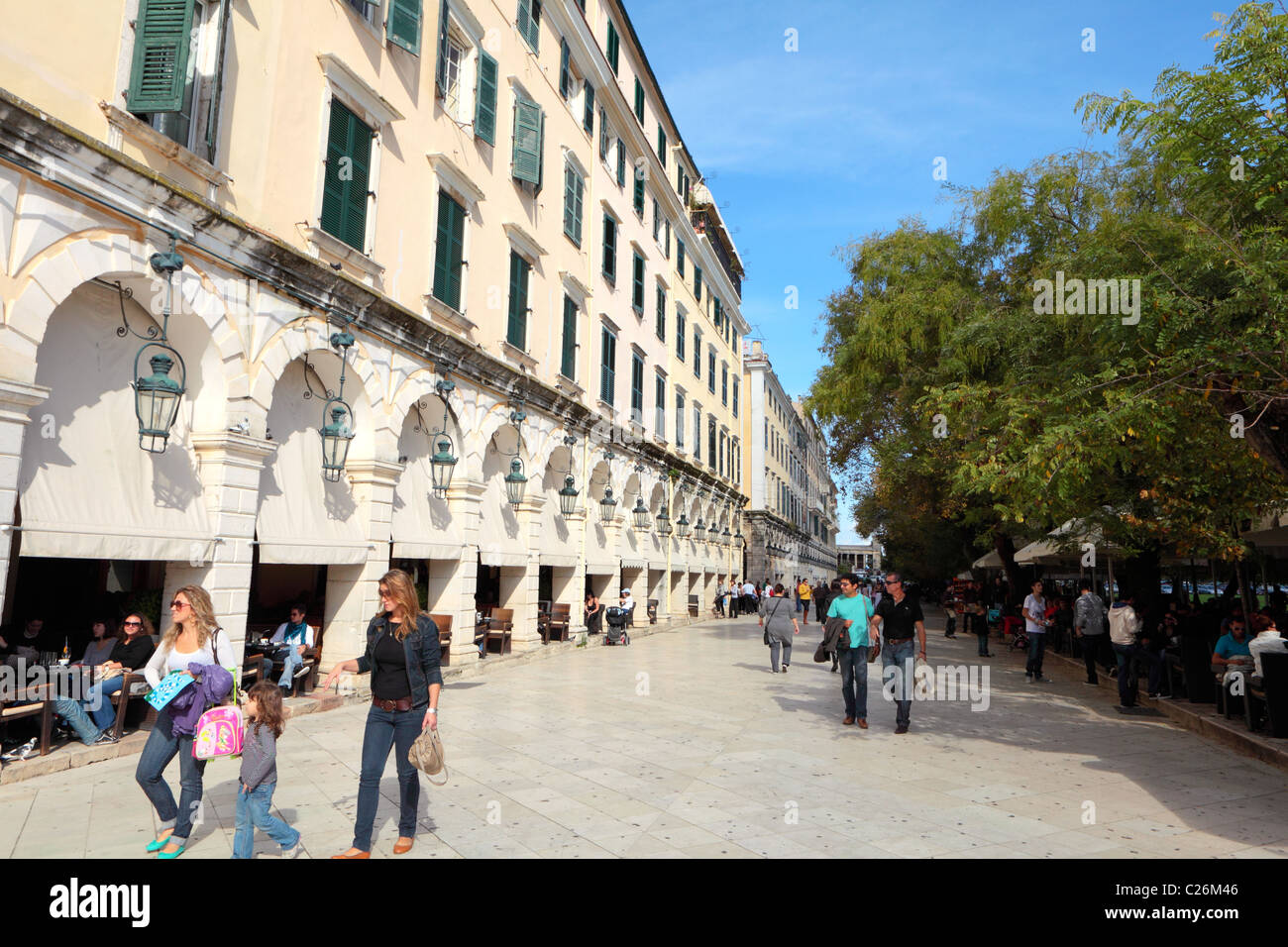 Corfu town liston cafe hi-res stock photography and images - Alamy