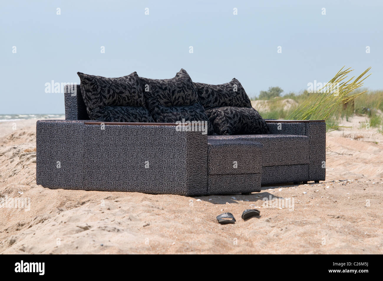 sofa on the sea beach Stock Photo - Alamy