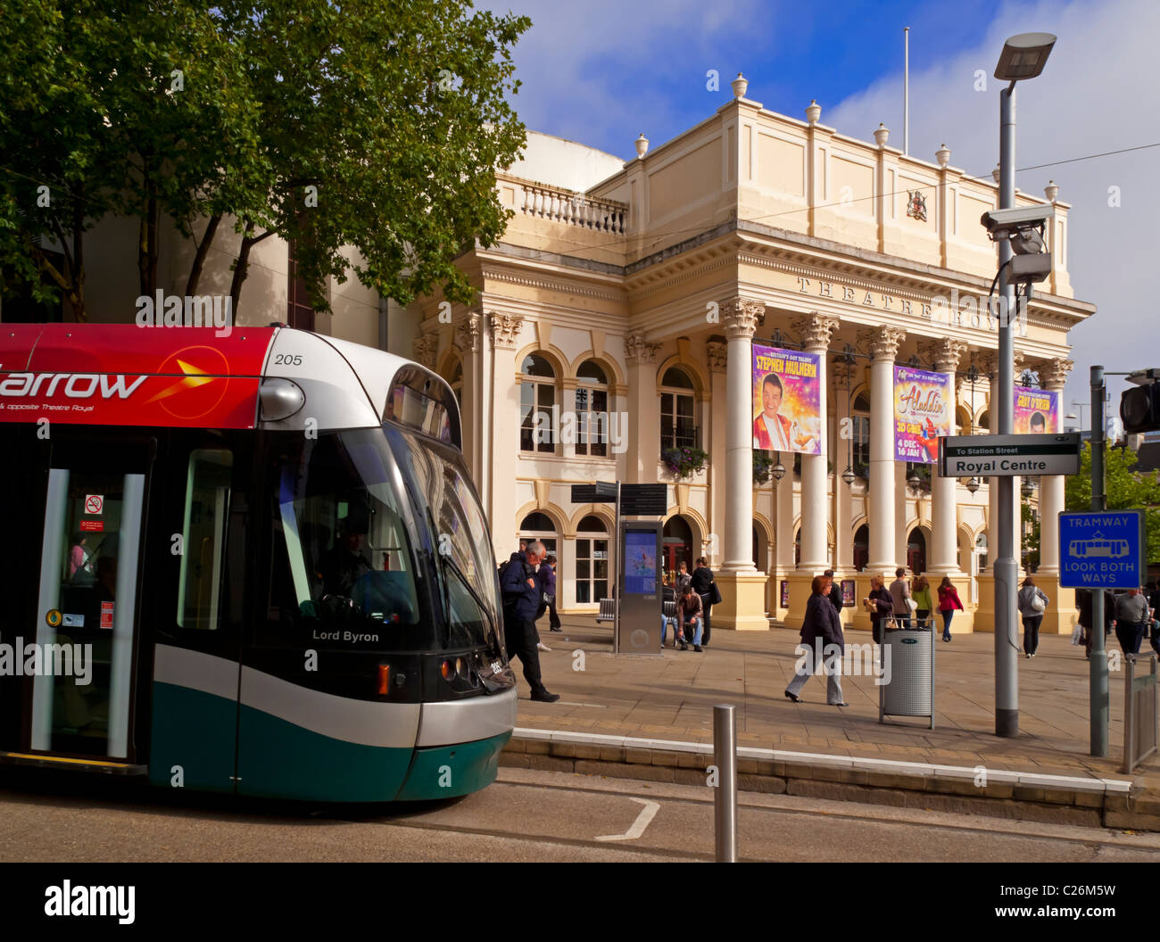 Tram in Nottingham city centre England UK operated by Nottingham ...