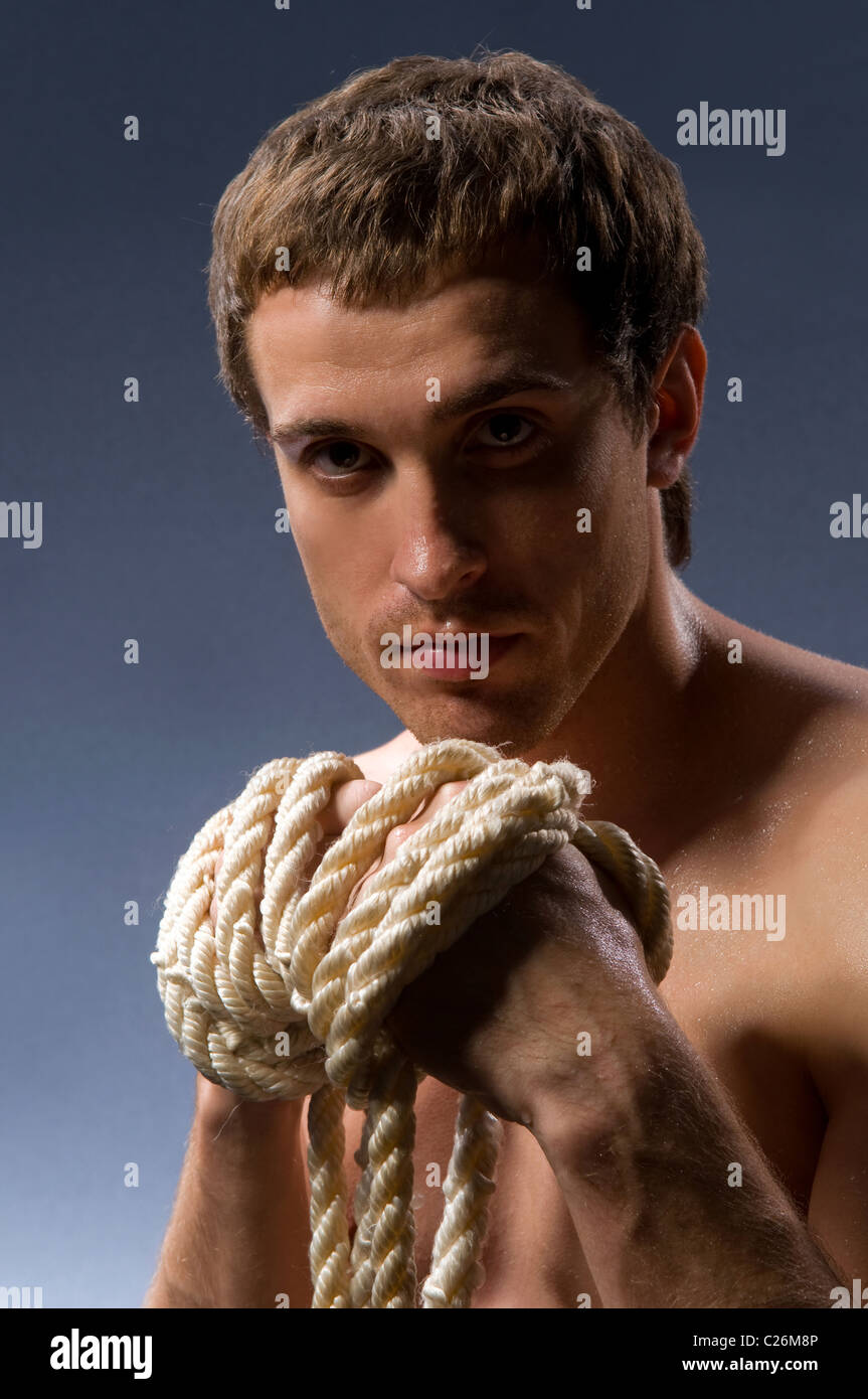 Man squeezed face hi-res stock photography and images - Alamy