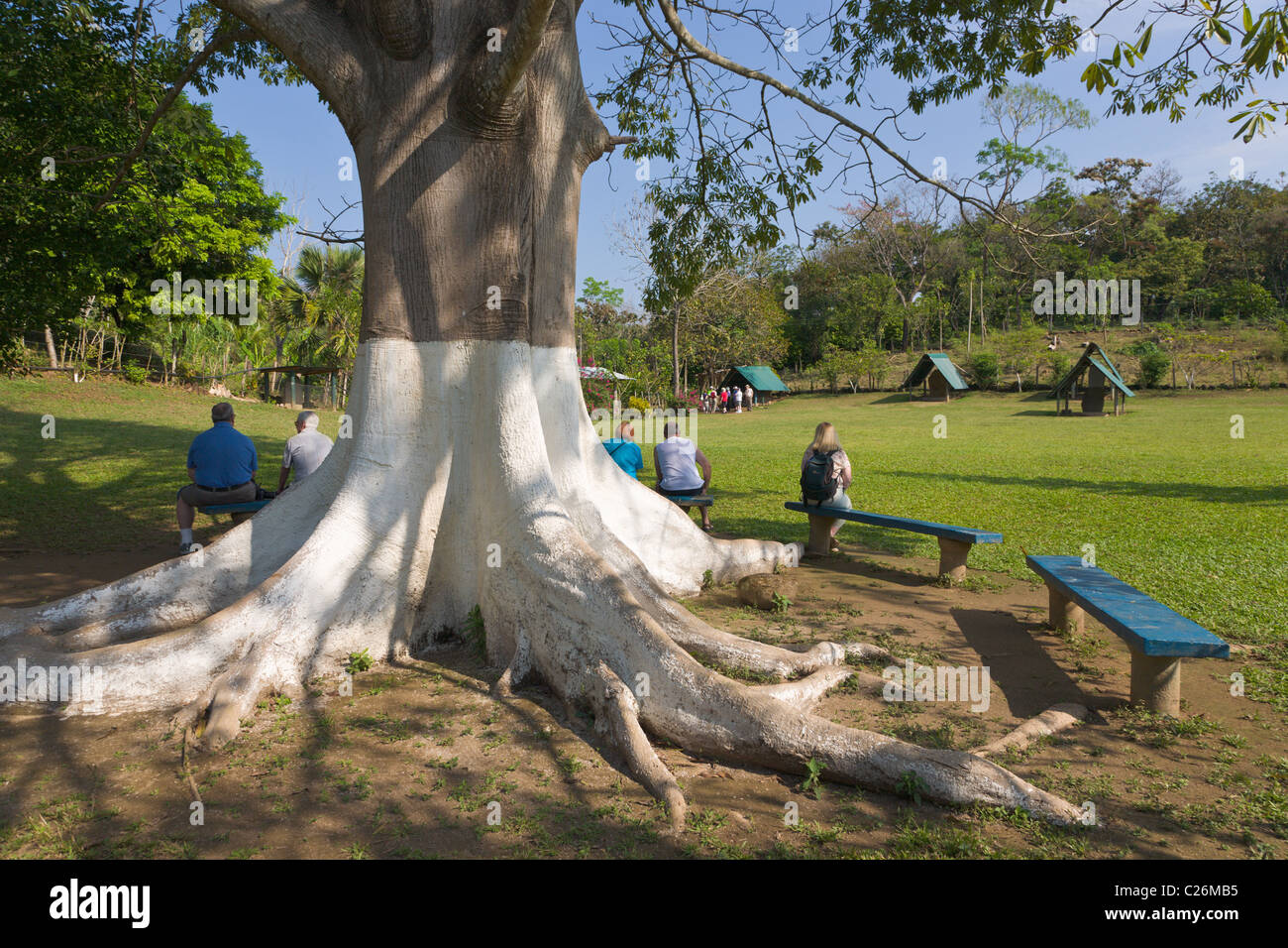 Tourists visiting Izapa archaeological site, Chiapas, Mexico Stock ...