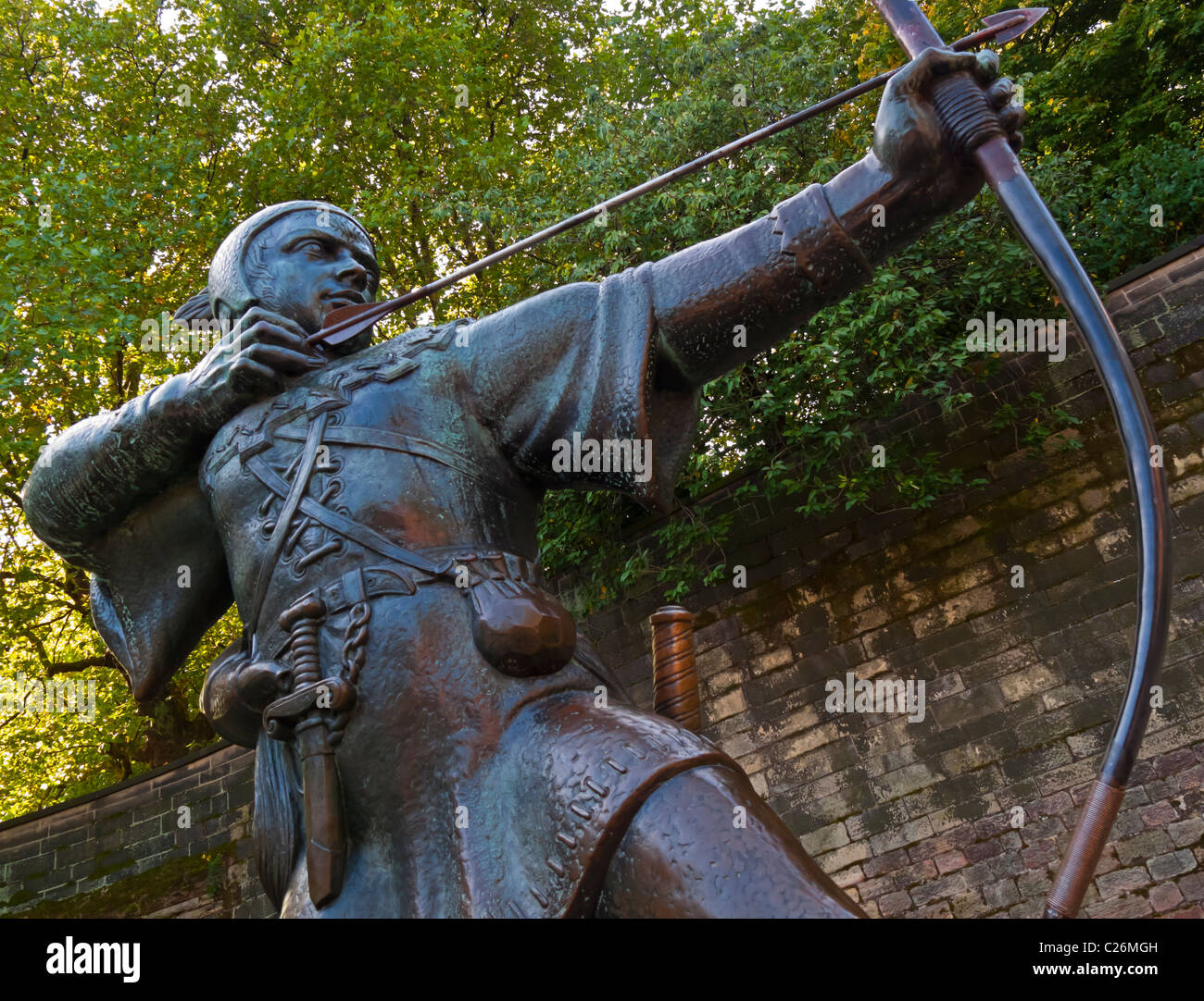 Statue of Robin Hood outside Nottingham Castle England UK by James ...
