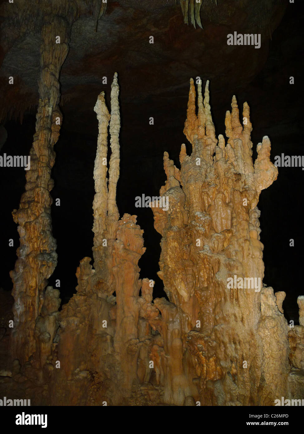 Rock formations in ATM Actun Tunichil Muknal cave in Belize Stock Photo ...