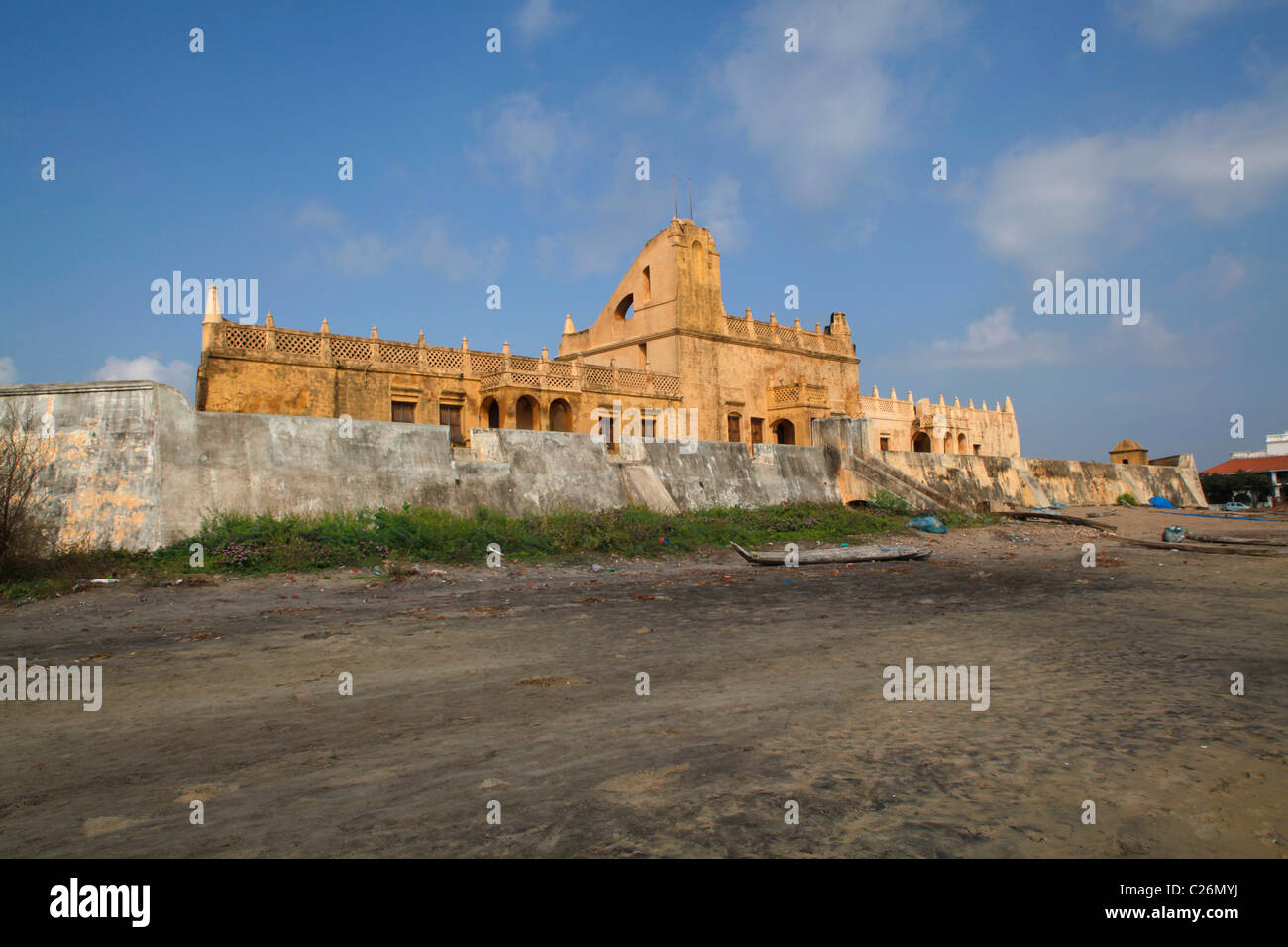 Dansborg Fort at Tranquebar an old Danish colony in Tamil Nadu India ...