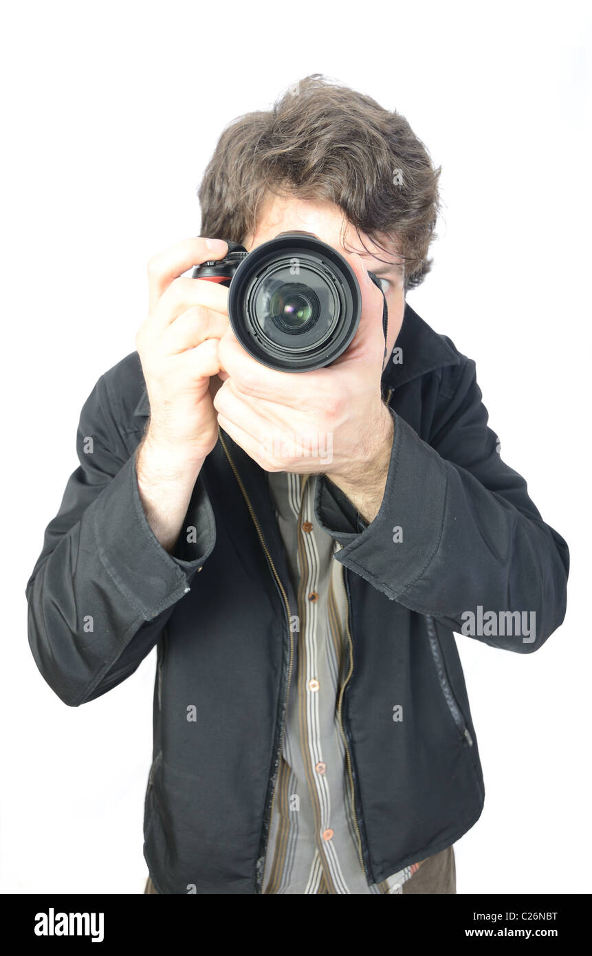 a photographer and his camera Stock Photo - Alamy