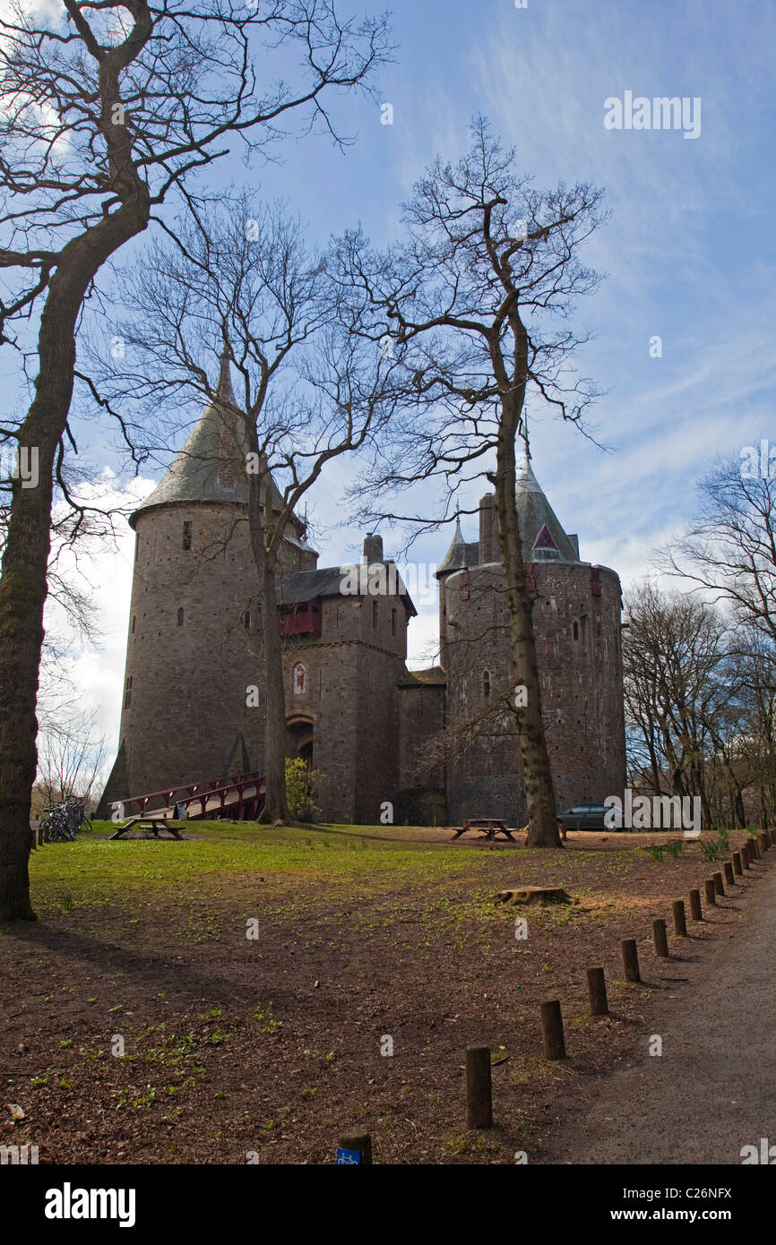 Main gate entrance General view of Castle north view of Castell Coch ...