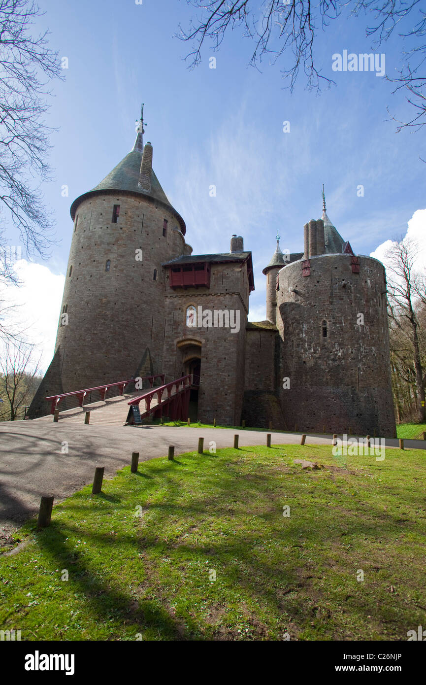 Main gate entrance General view of Castle north view of Castell Coch ...