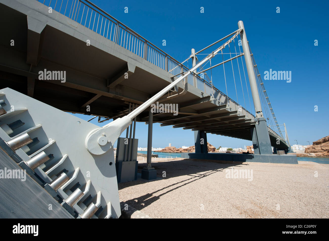Steel bridge at Al Ayjah, Sur, Oman Stock Photo - Alamy