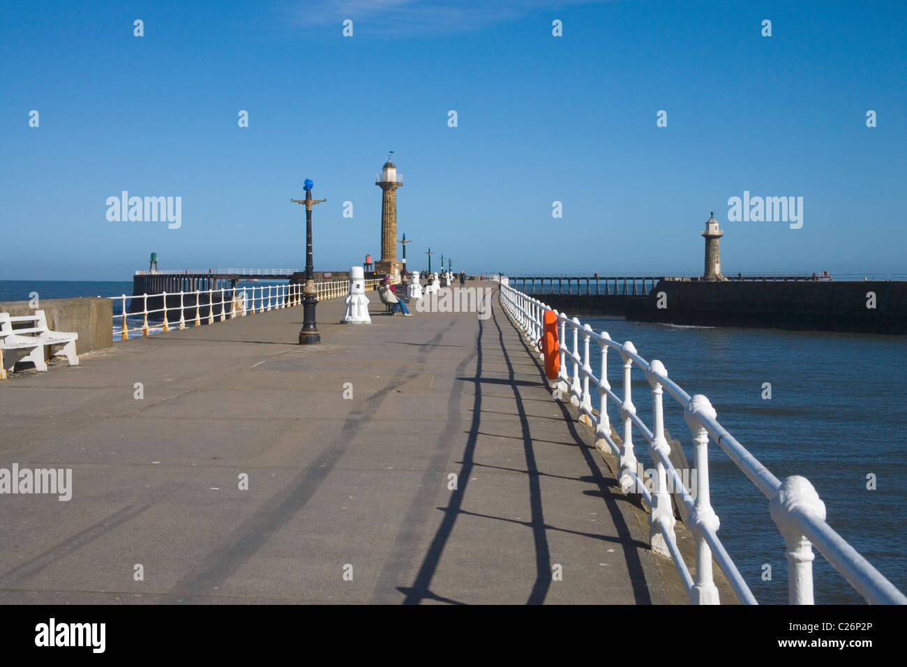 Whitby lighthouse, yorkshire hi-res stock photography and images - Alamy