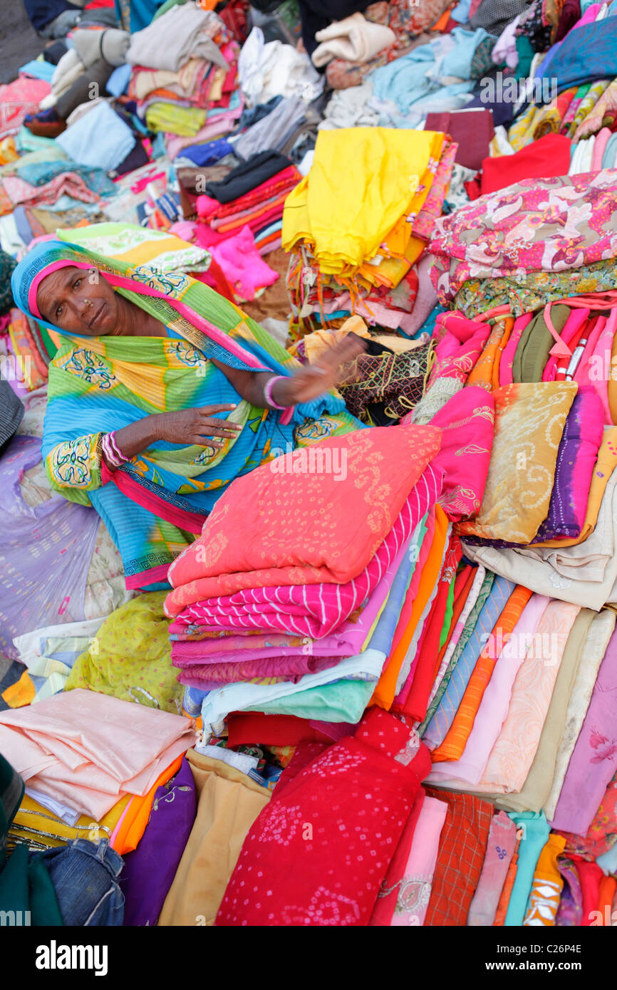 Indian Fabric Market India Ink: Colors Of India: Rainbow