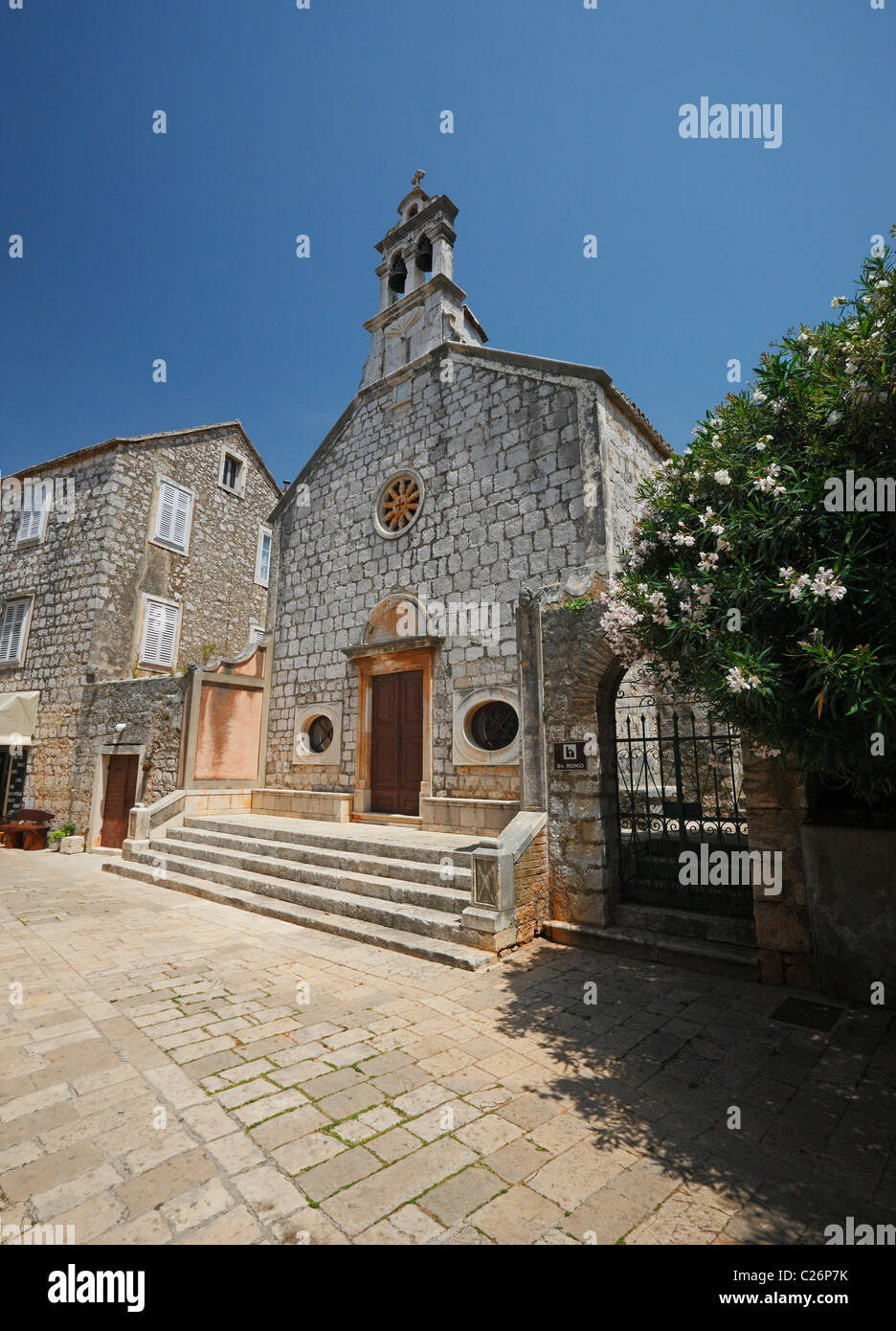 Church of St. Nicholas in old town Stari Grad on Island Hvar Stock ...