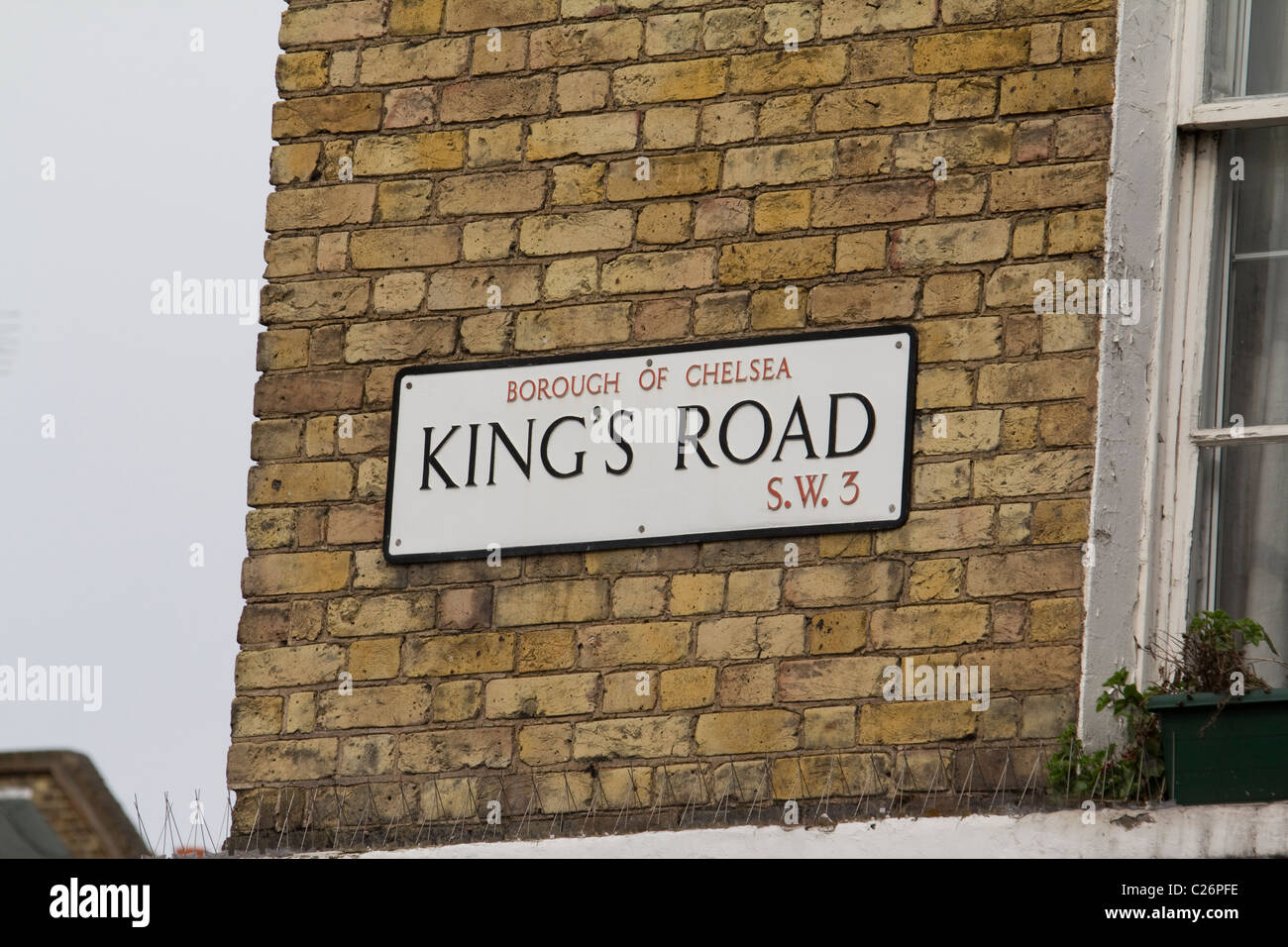 Kings road street sign Chelsea London UK Stock Photo - Alamy