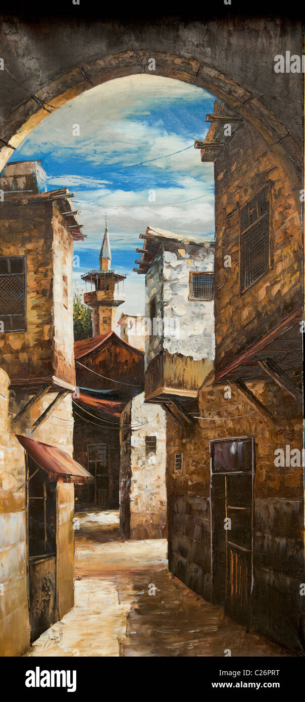 Old Damascus Syria Antique Bazaar Art Shop Souq Flea Market Stock Photo ...