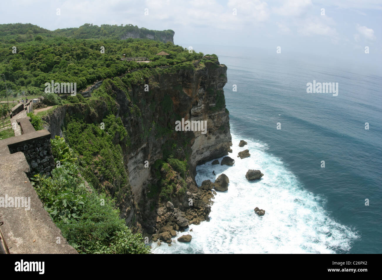 Cliff at Ulu Watu overlooking the Indian Ocean Stock Photo - Alamy