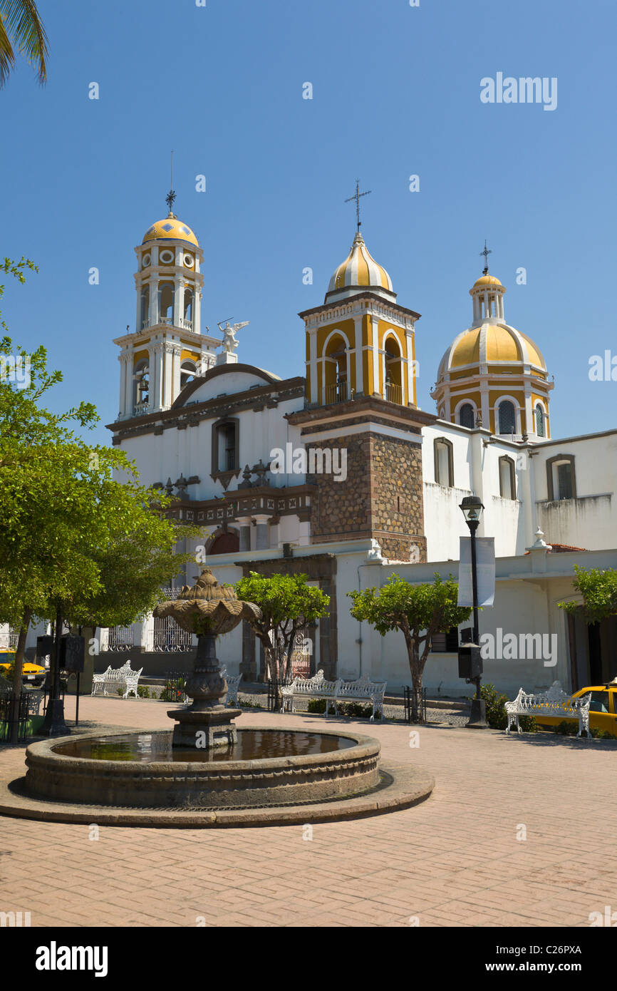 Catholic church, Comala, Colima, Mexico Stock Photo - Alamy