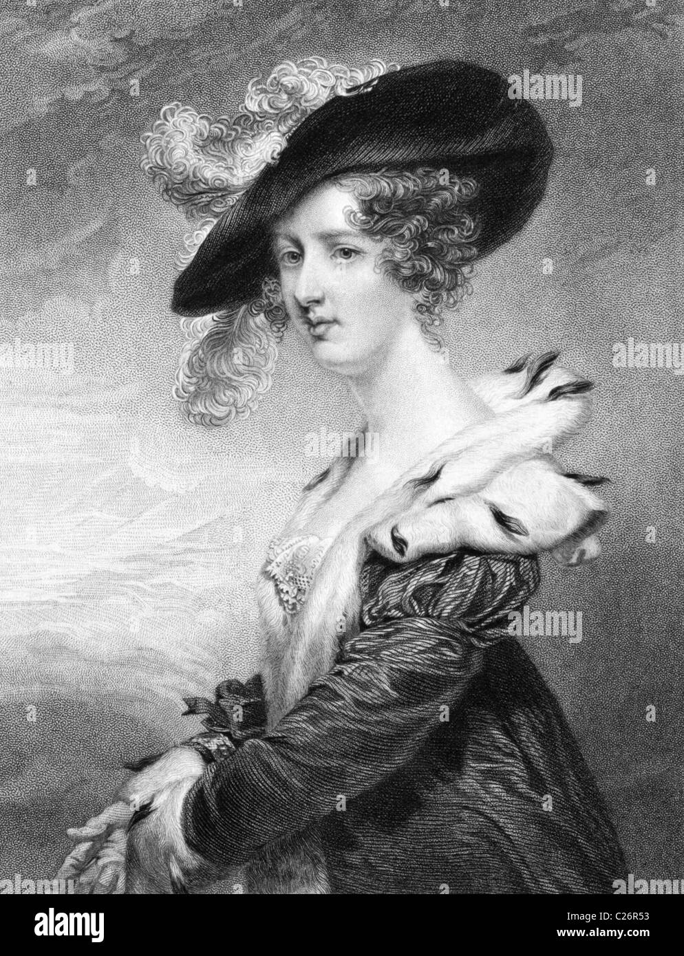 1840 dress woman hi-res stock photography and images - Alamy