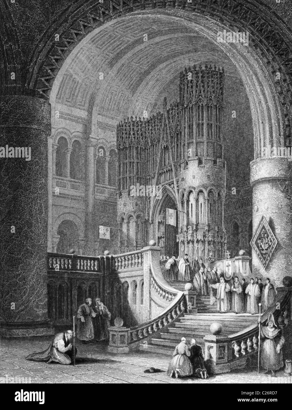 Vintage catholic engraving hi-res stock photography and images - Alamy