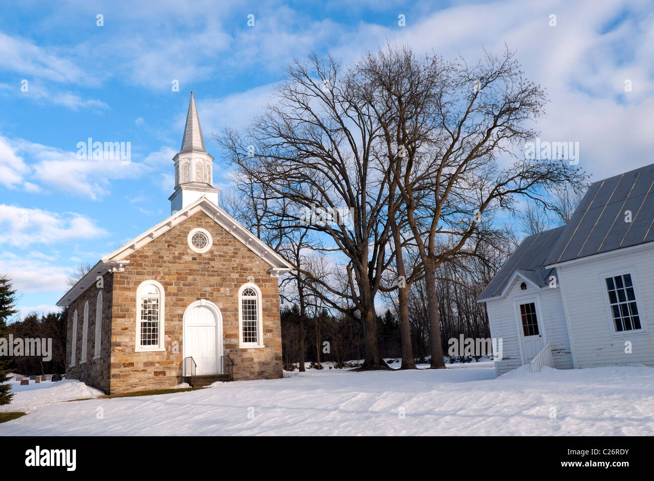 French Protestant Church of Belle-Rivière, Province of Quebec, Canada ...