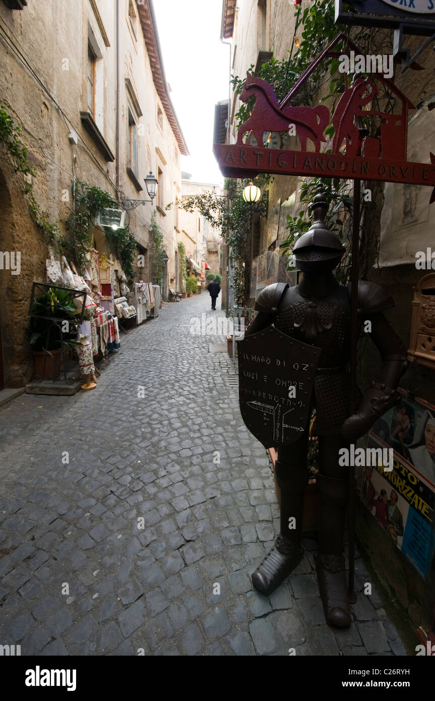 View of a street in the medieval town of Orvieto, Italy Stock Photo - Alamy