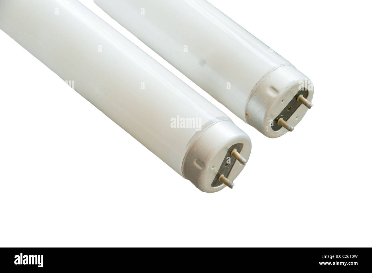 the two fluorescent lamp set is isolated Stock Photo - Alamy