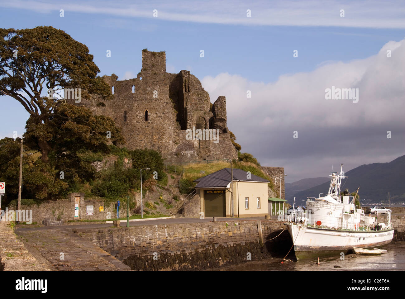 King John's Castle and harbor, Carlingford, County Louth, Ireland Stock ...