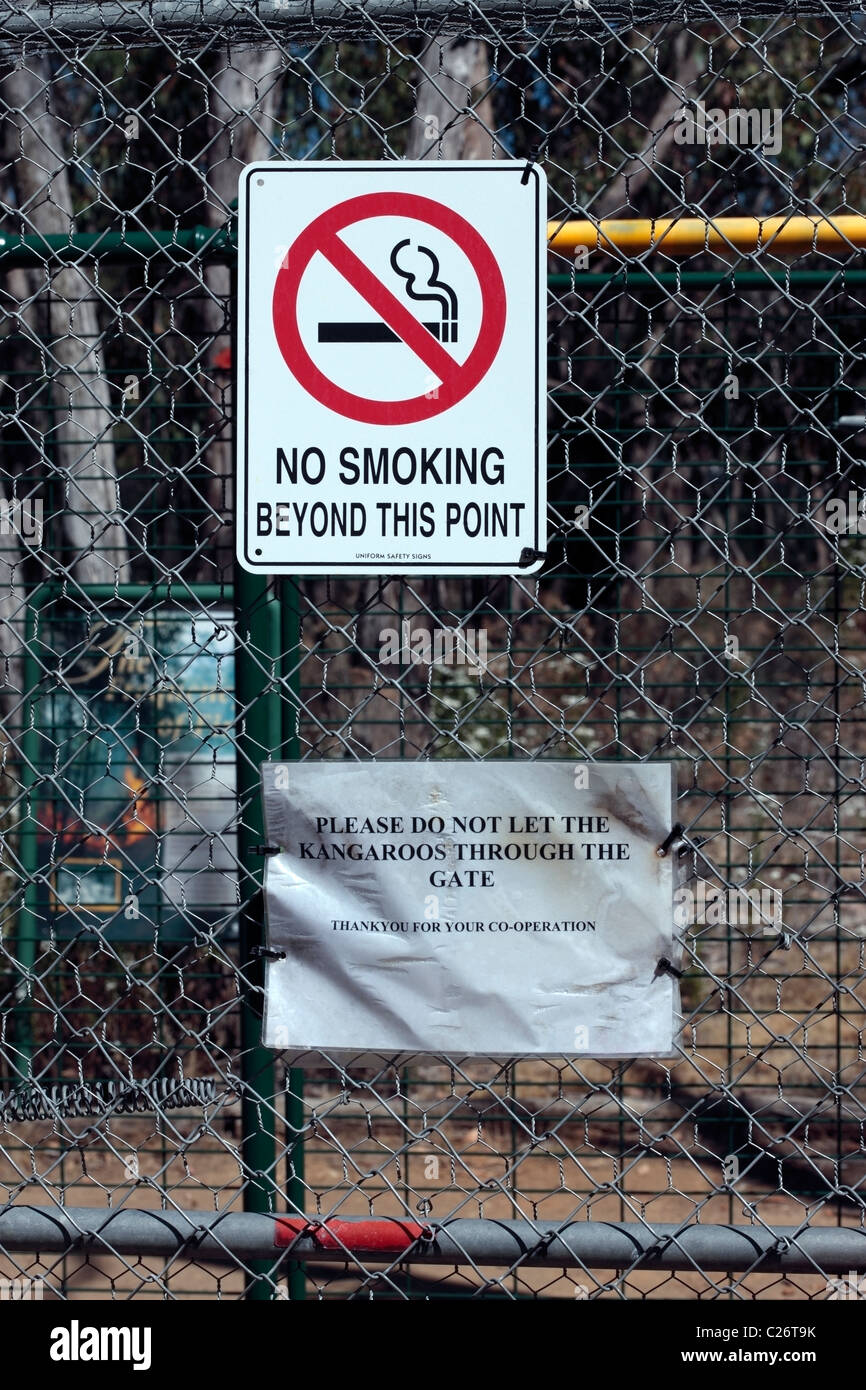 No Smoking sign in wildlife park Stock Photo - Alamy