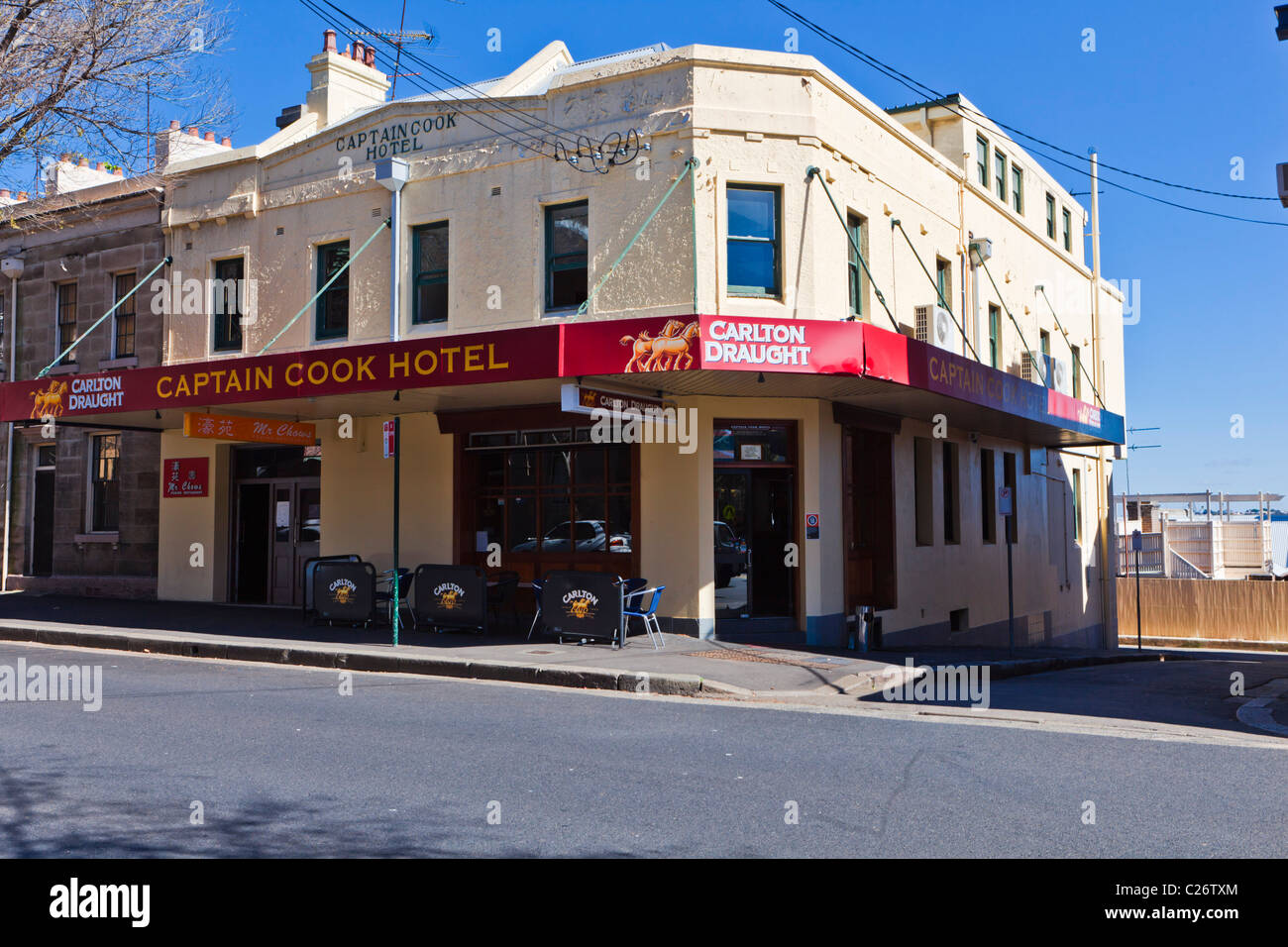The Captain Cook Hotel in Kent St, The Rocks. , built in 1880 Stock ...