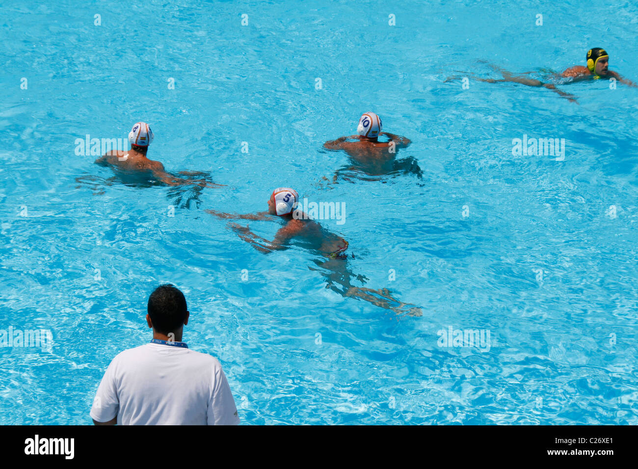 spain spanish water polo team competition action at world swimming ...