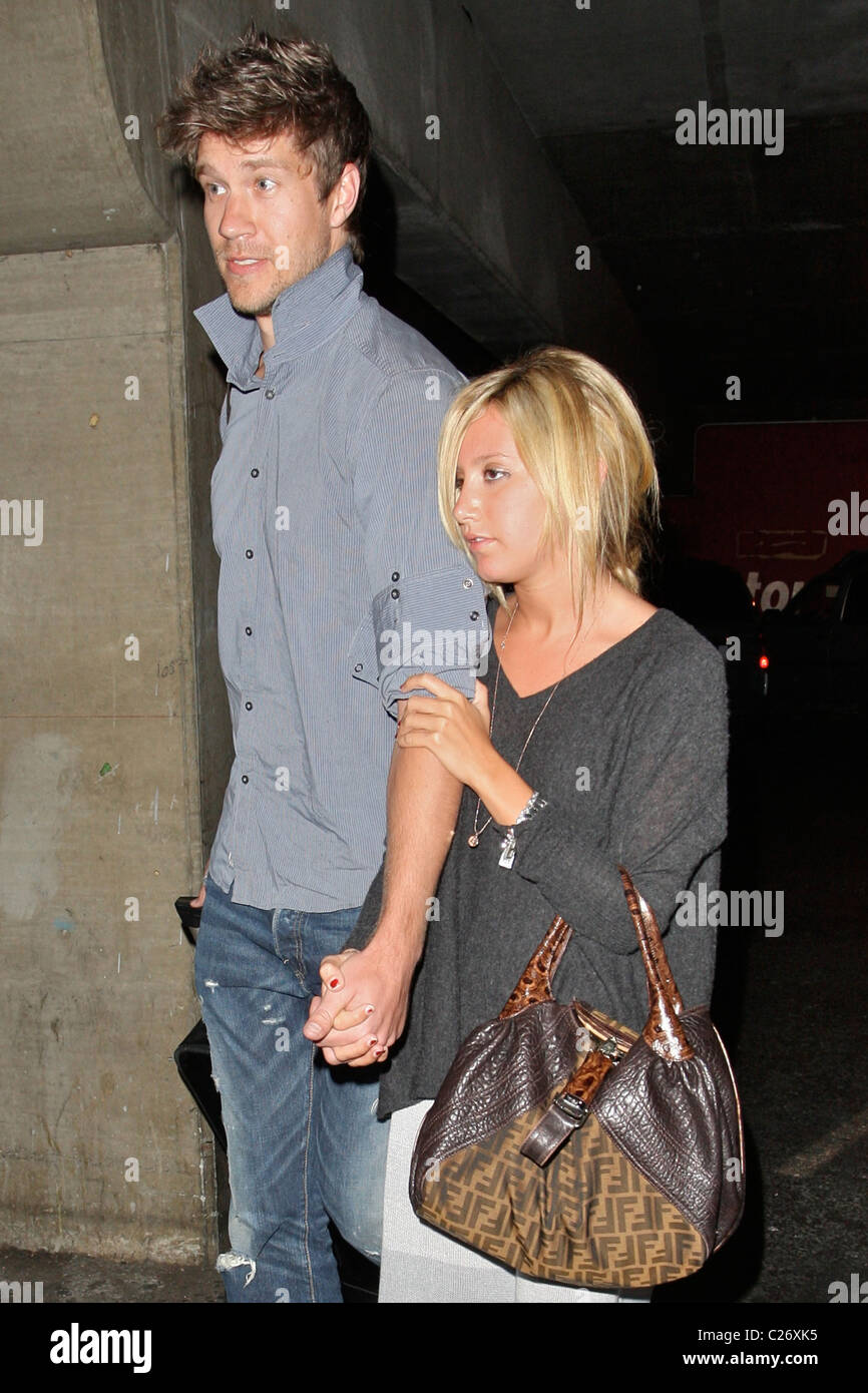 Ashley Tisdale and her boyfriend Scott Spear return to LA after a ...