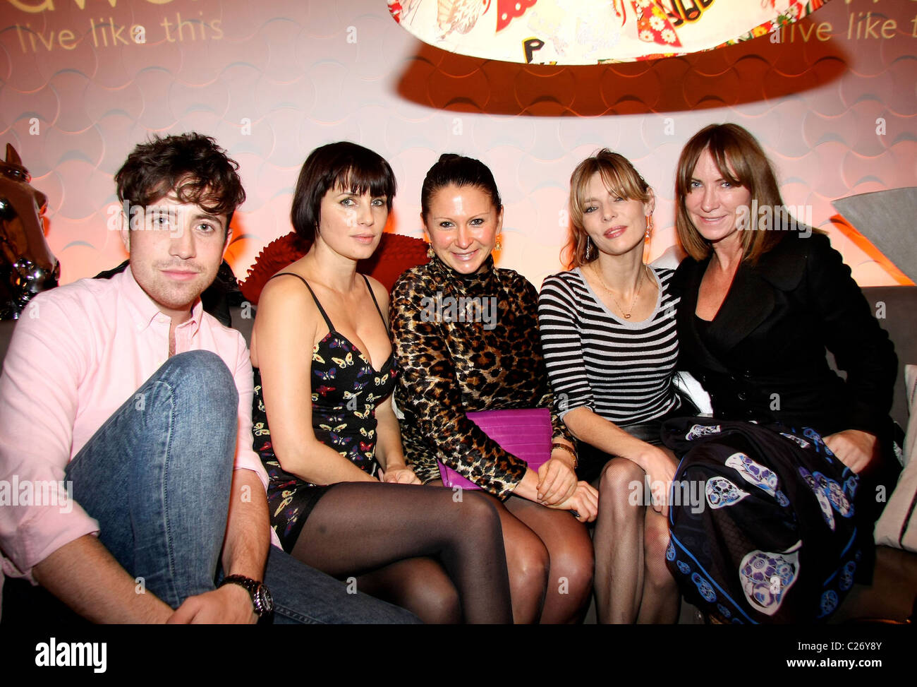 Nick Grimshaw, Sadie Frost, Fran Cutler and Jemima French and Meg ...