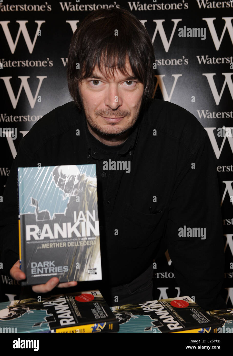 Ian Rankin signing copies of his book 'Dark Entries' at Waterstones ...