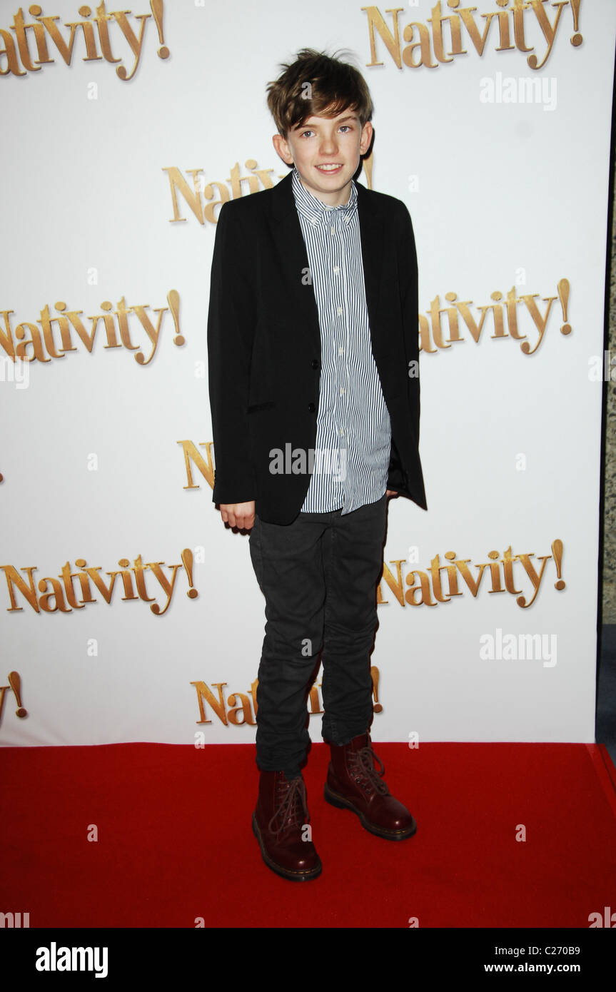 Bill Milner attends premiere of 'Nativity' at The Barbican London ...