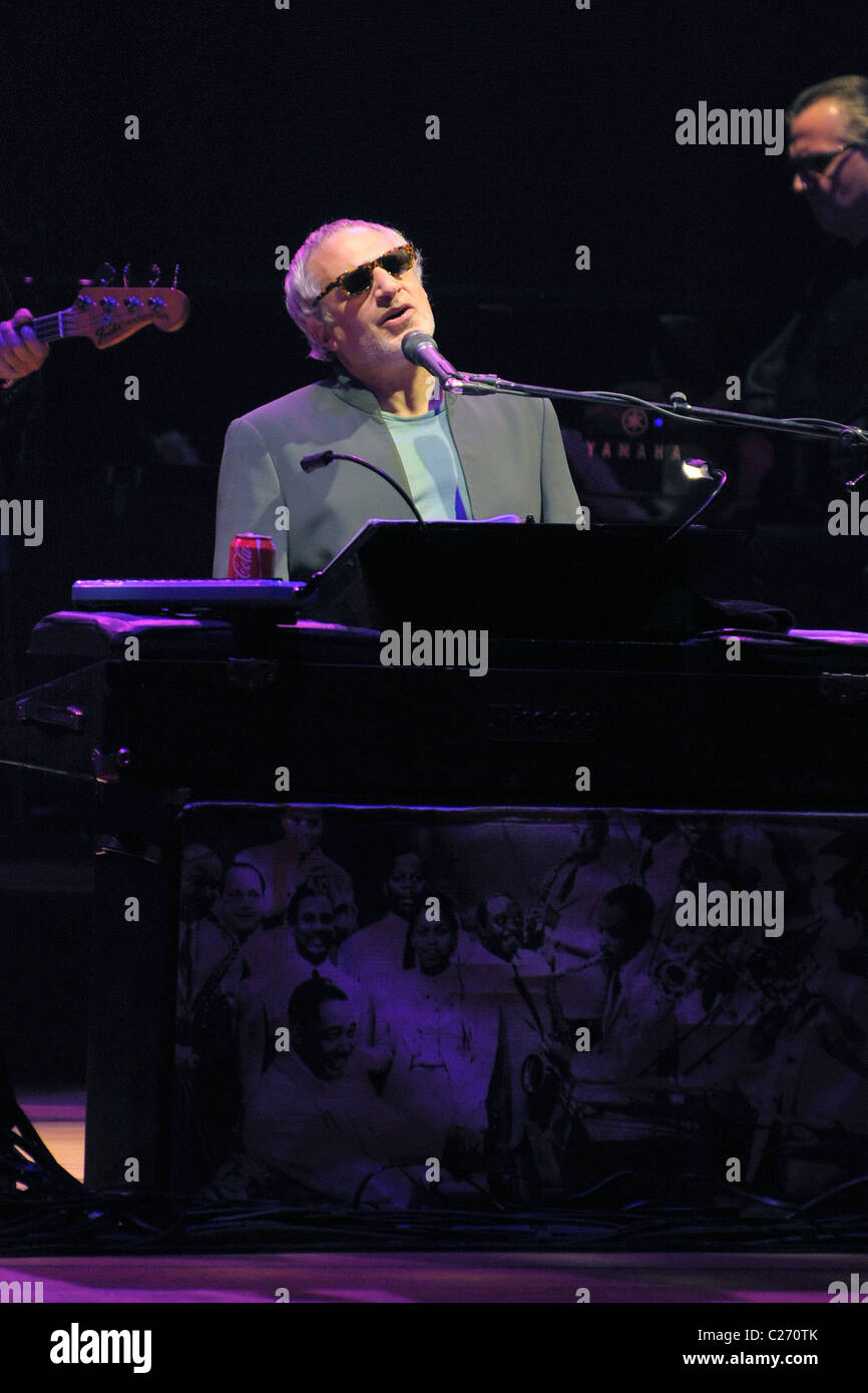 Donald Fagen of Steely Dan performing live on stage at Massey Hall ...