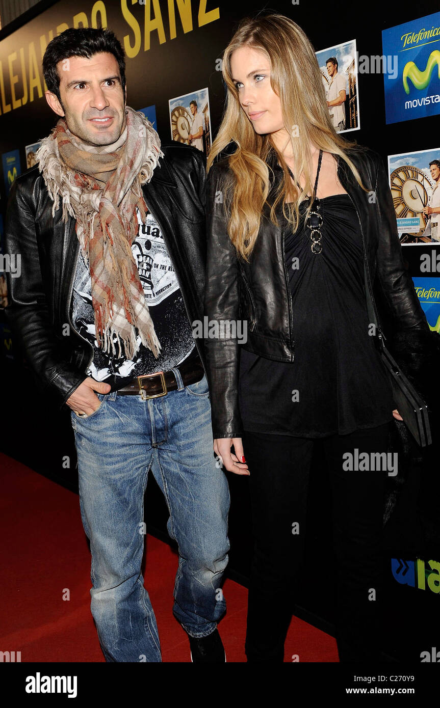 Luis Figo and Helen Swedin Alejandro Sanz unveils his new album ...