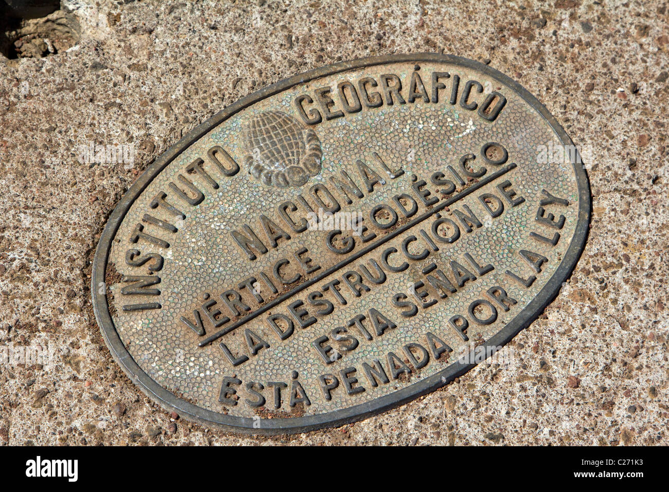 institute geographical plaque summit marker Pico Nambroque and Hoya ...