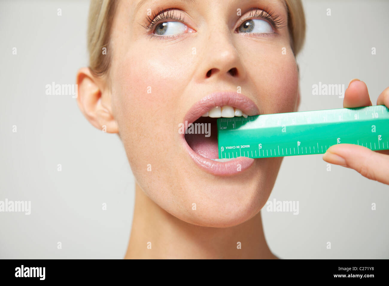 Humor older woman portrait studio hi-res stock photography and images ...